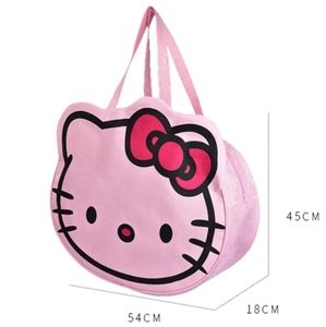 Bags | Hello Kitty Face Tote Shopping Travel Bag Black | Poshmark